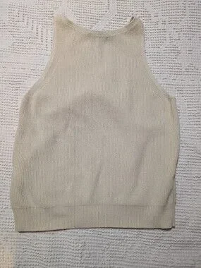 Banana Republic | Tops | Banana Republic Cream Wrapdetail Cotton Knit ...